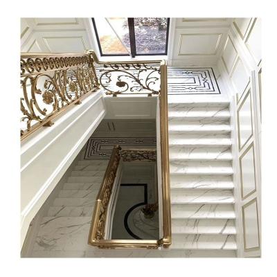 China Unieke Blauwe Onyx Achtergrondverlichting Trappenhuizen Balustrade voor 8-30mm Dikte boog Trappen Te koop
