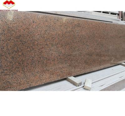 China Moderne gepolijste geslepen Chinese natuursteen op maat gesneden rode granietsteen voor keuken aan tafel Te koop