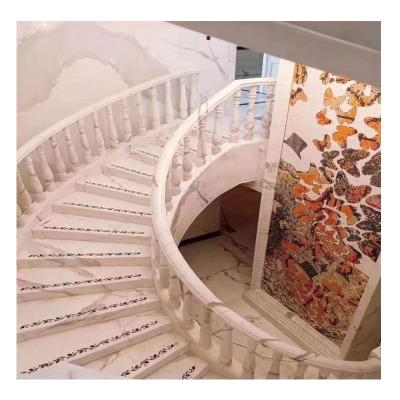 China Populaire witte marmeren trappen, stapverhoger, natuursteen voor interieurverbetering boven de trap Te koop