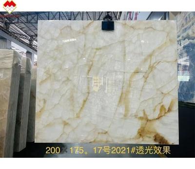 Cina Moderno design di villa lucidata bianca lastra di marmo di onice per pareti e pavimenti del soggiorno in vendita