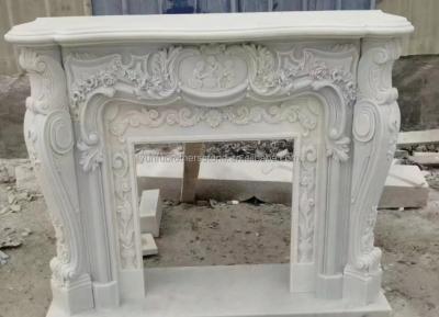 Cina Fuoco di marmo bianco di design moderno per installazione a parete in vendita