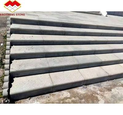 China Outdoor Cut-To-Size White Granite Slab with Modern Design and Flamed Granite Steps for sale