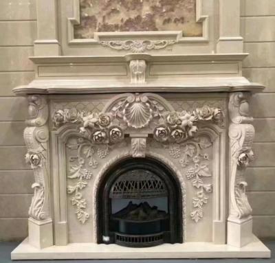 China Op maat gemaakte European Style Kamin Natuurmarmer voor moderne binnenwoning Te koop