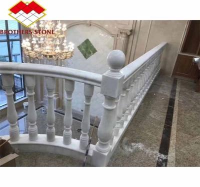 China Step Mounted Flooring Onyx Marble and White Marble Balustrade Railing Handrail for Stair for sale