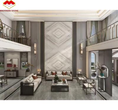 Cina Modello di design alberghiero Moderno pannello TV in marmo bianco per il progetto di ristrutturazione della casa in vendita