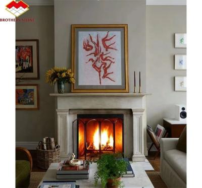 China Gepersonaliseerde marmeren mantel open haard zonder afstandsbediening Perfect voor woonkamer of Vilar Te koop