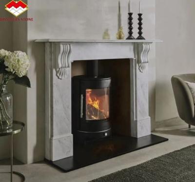 China Gepersonaliseerde marmeren mantel open haard zonder afstandsbediening Perfect voor woonkamer of Vilar Te koop