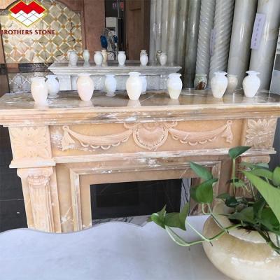 China Villa Sala de estar Chaminé rodeado Chaminés de pedra de mármore interiores modernos personalizados à venda