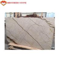 China Unmagnetized Sofitel Gold Marble Stone Slab For Interior Wall Cladding for sale