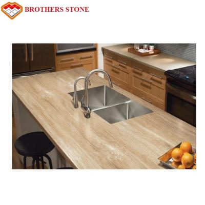 China Interior Decoration Travertine Tiles Beige Travertine Light Rusty Travertine for sale