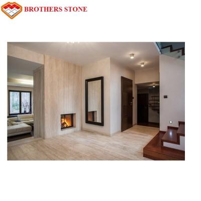 China Interior Decoration Travertine Tiles Beige Travertine Light Rusty Travertine for sale