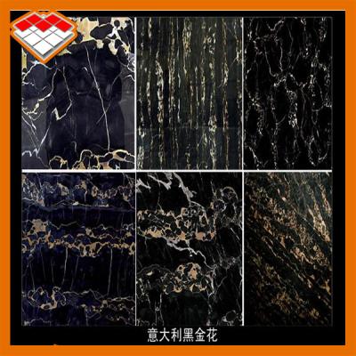 China Athens Portoro Brown Marble Stone Slab Big Size Tiles Customized Size For Wall for sale