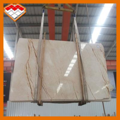 China Turkey Sofitel Gold Marble Stone Slab Elegant Appearance Customized Size for sale