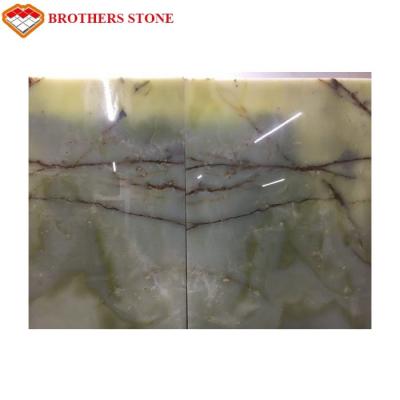 Cina Materiale dell'edilizia commerciale e residenziale della pietra verde chiaro naturale popolare dell'onyx in vendita