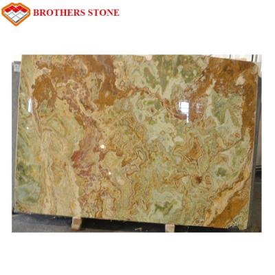 Cina Dimensione su misura pietra verde chiaro lucidata naturale dell'onyx per la decorazione della parete in vendita
