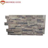 China Rusty Slate Cultured Stone Wall Cladding, Stacked Stone Panel, Ledger Stone Veneer for sale