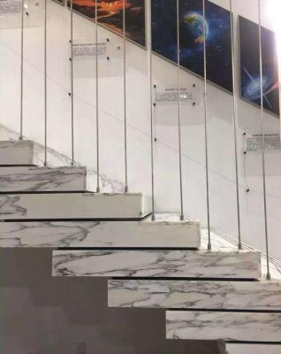 Cina Mattonelle della lastra della pietra del marmo su misura fabbrica di punto della pedata e di dimensione della Cina delle colonne montanti in vendita