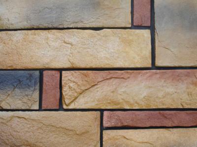 Cina La pietra artificiale interna esteriore riveste l'impiallacciatura di pannelli della parete del Faux del poliuretano dell'unità di elaborazione 3D in vendita