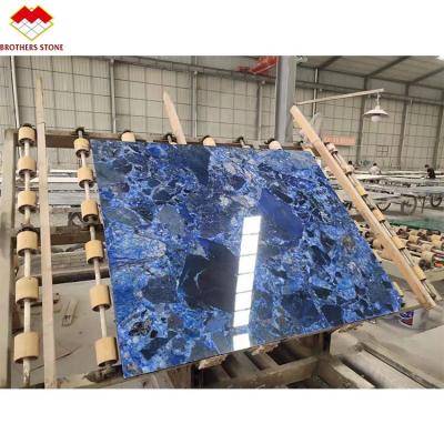 Cina Controsoffitti su ordinazione di terrazzo di terrazzo dell'oceano del marmo della lastra blu naturale della pietra in vendita