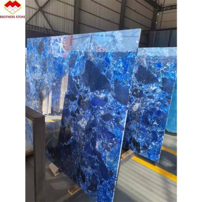 Cina Controsoffitti su ordinazione di terrazzo di terrazzo dell'oceano del marmo della lastra blu naturale della pietra in vendita