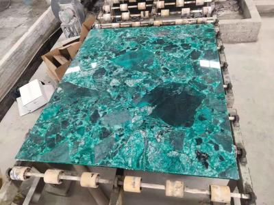 Cina Controsoffitti verdi naturali della cucina di terrazzo del piano d'appoggio del marmo di terrazzo in vendita