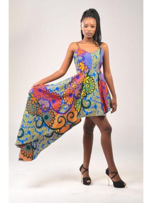 China Printed Asymmetric Mini Skirt - Stylish and Trendy Fashion Wear for sale