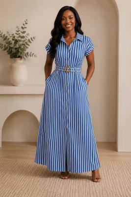China Striped Waisted Long Skirt - Elegant and Stylish Waisted Skirt with Striped Design for sale