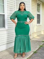 Quality Elegant Chiffon Rhinestone Dress for Evening Gown for sale
