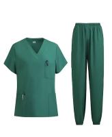 Quality Unisex V-Neck Medical Scrub Set with Breathable Fabric, Multiple Functional for sale