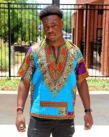Quality Traditional African Dashiki Shirt – Bold Print Cotton Top with Loose-Fit Design for sale