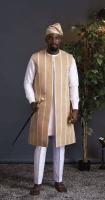 Quality Authentic African Kente Cloth Outfit with Vibrant Patterns, Breathable Fabric, for sale