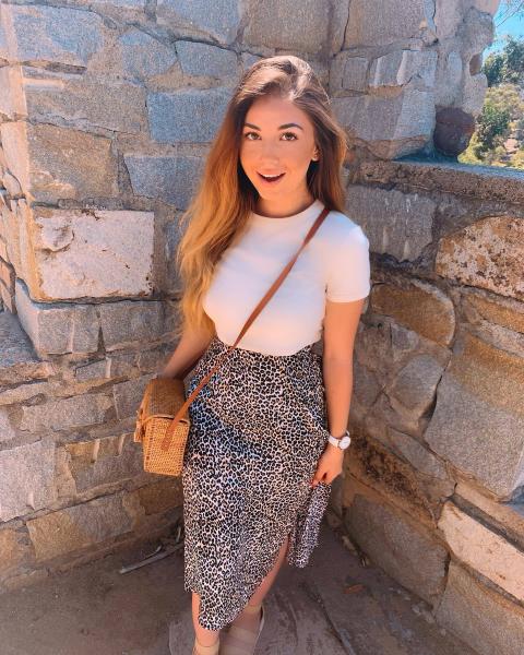 Quality Women’s High-Waisted Printed Midi Skirt with Side-Slit for Casual and Formal Styling for sale