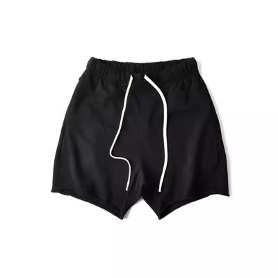 China Men's Casual Cotton Shorts with Elastic Drawstring Waist, Lightweight Breathable Fabric, and Above-Knee Length for sale