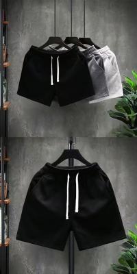 China Men's Fleece Shorts with Elastic Waistband, Relaxed Fit and Soft Fleece Fabric for Everyday Comfort for sale