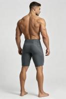 China Men's High-Stretch Compression Shorts with Ergonomic Panel Construction and Back Storage Pocket for Training for sale