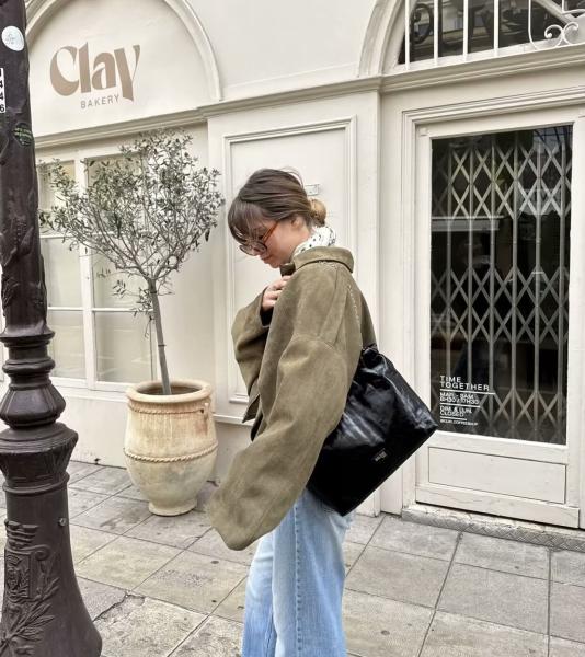 Quality Women’s Oversized Cropped Faux Suede Jacket for Urban Streetwear for sale