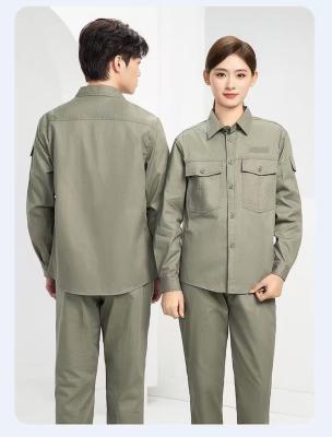 China Unisex Design Work Uniform Set with Dual Flap Chest Pockets and Partially Elasticated Waistband for sale