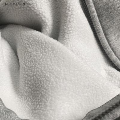 China Men's Fleece-Lined Full-Zip Hoodie with Adjustable Drawstring Hood and Multiple Color Options for sale