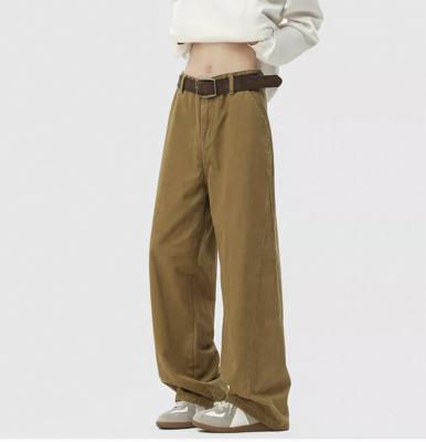 China Men's Relaxed Wide-Leg Casual Pants with Classic Waistband and Slanted Side Pockets for sale