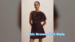 Chic Brown Short Skirt Versatile Style