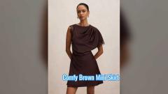 Brown Mini Skirt Casual Comfort