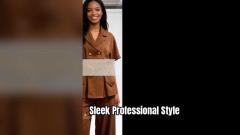 Sleeveless Blazer Pants Set Professional Look