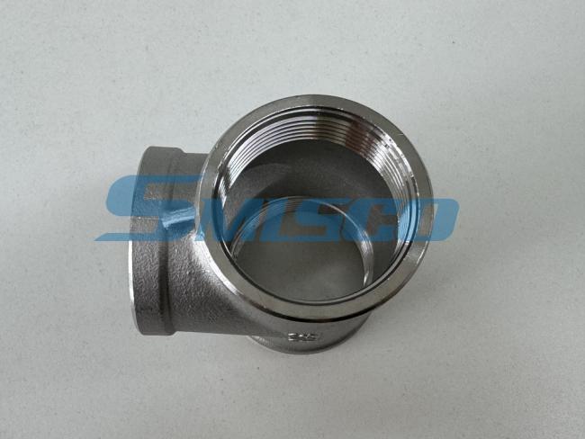 316 Stainless Steel Reducing Tee NPT Class 150 Threaded Casting Fitting