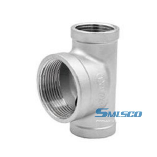Quality 316 Stainless Steel Reducing Tee NPT Class 150 Threaded Casting Fitting for sale