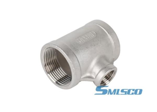 Quality 316 Stainless Steel Reducing Tee NPT Class 150 Threaded Casting Fitting for sale