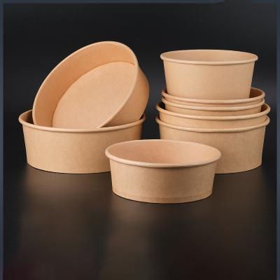 China Eco-friendly Disposable bowl Made of food grade kraft paper and PLA coating perfect for ice cream soups salads and more for sale