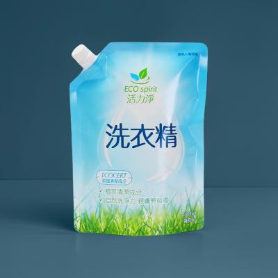 China Manufacturer's laundry detergent packaging bag with spout 2kg 1kg self-supporting finished product bag customization for sale