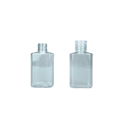 China Transparent Spray Bottle for Hand Sanitizer Lotion etc. Flat Bottle PET 20ml 60ml 80ml for sale
