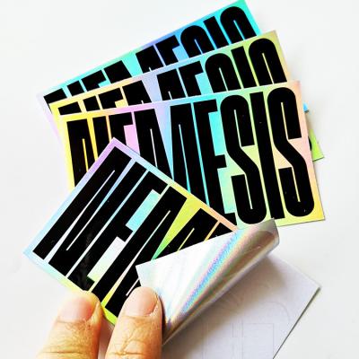 China Rainbow Effect Self Adhesive Label Stickers OPP Laser Hologram Sticker for sale