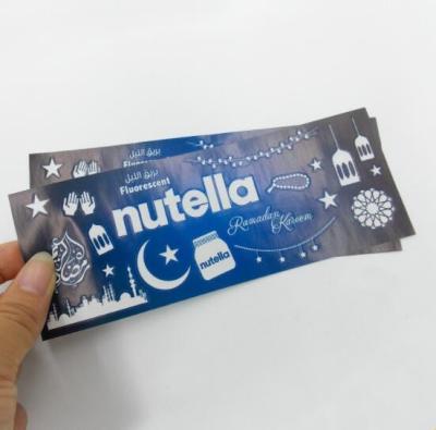 China PVC Luminous Self Adhesive Label Stickers Custom Logo With Film for sale
